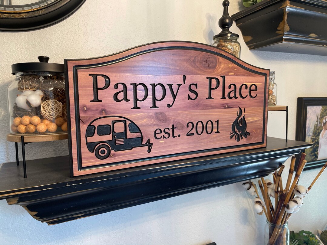 Custom Outdoor Wood Sign Personalized Camping Decor Welcome Sign Wood ...