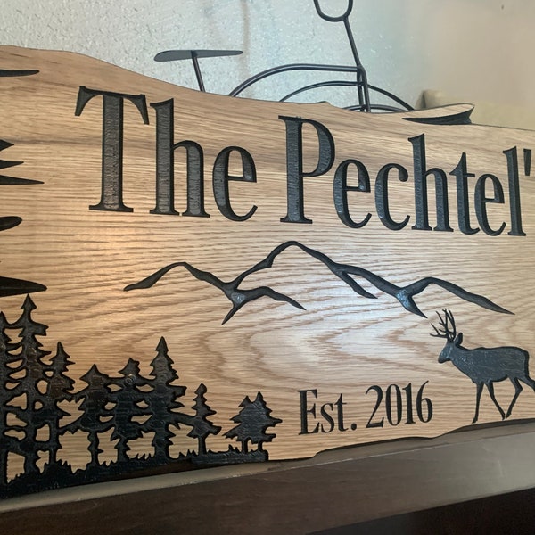 Wood Welcome Pine Tree Sign - Etsy