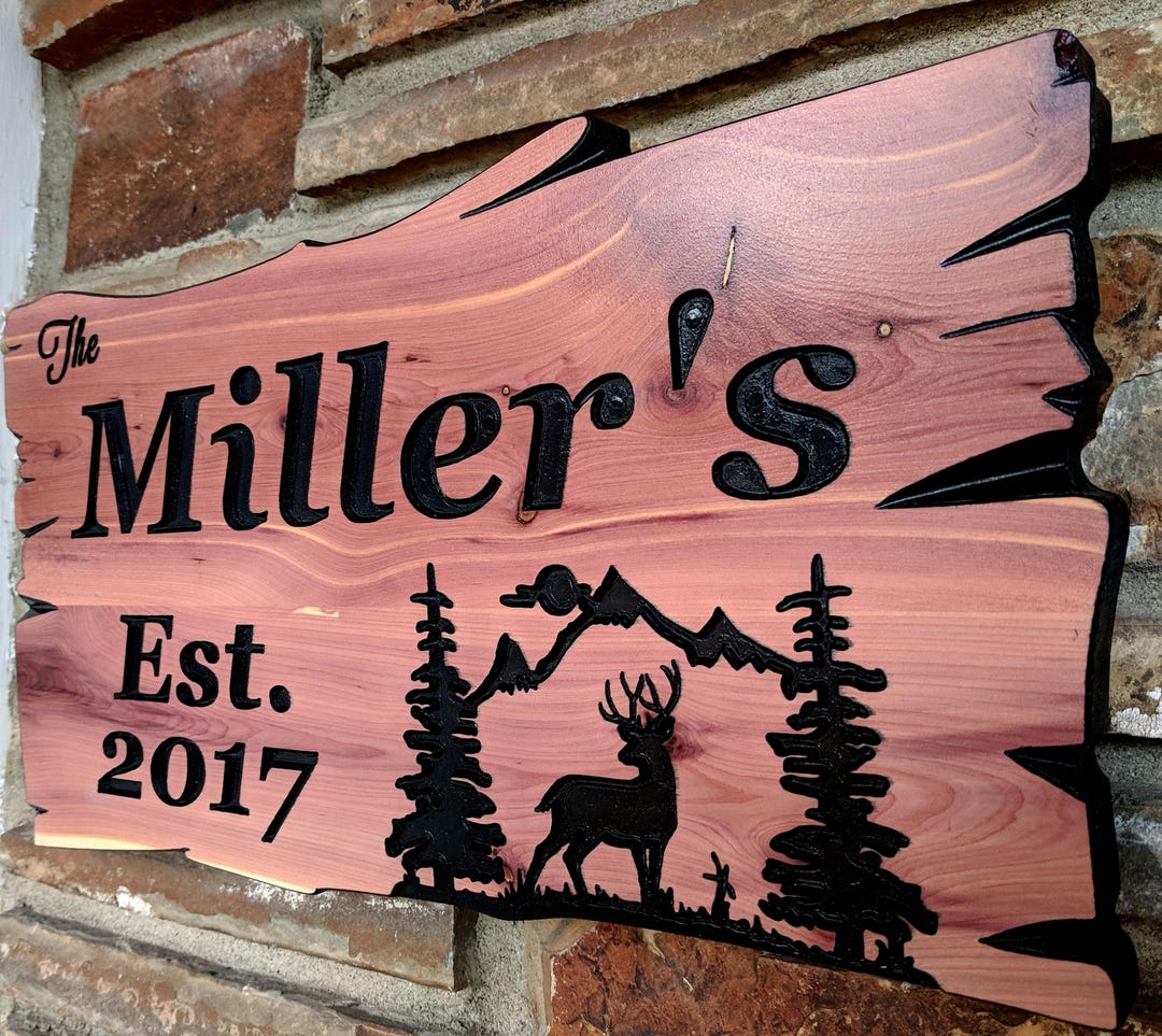 Custom Wood Sign Family Name Sign Rustic Home Decor Welcome Sign ...