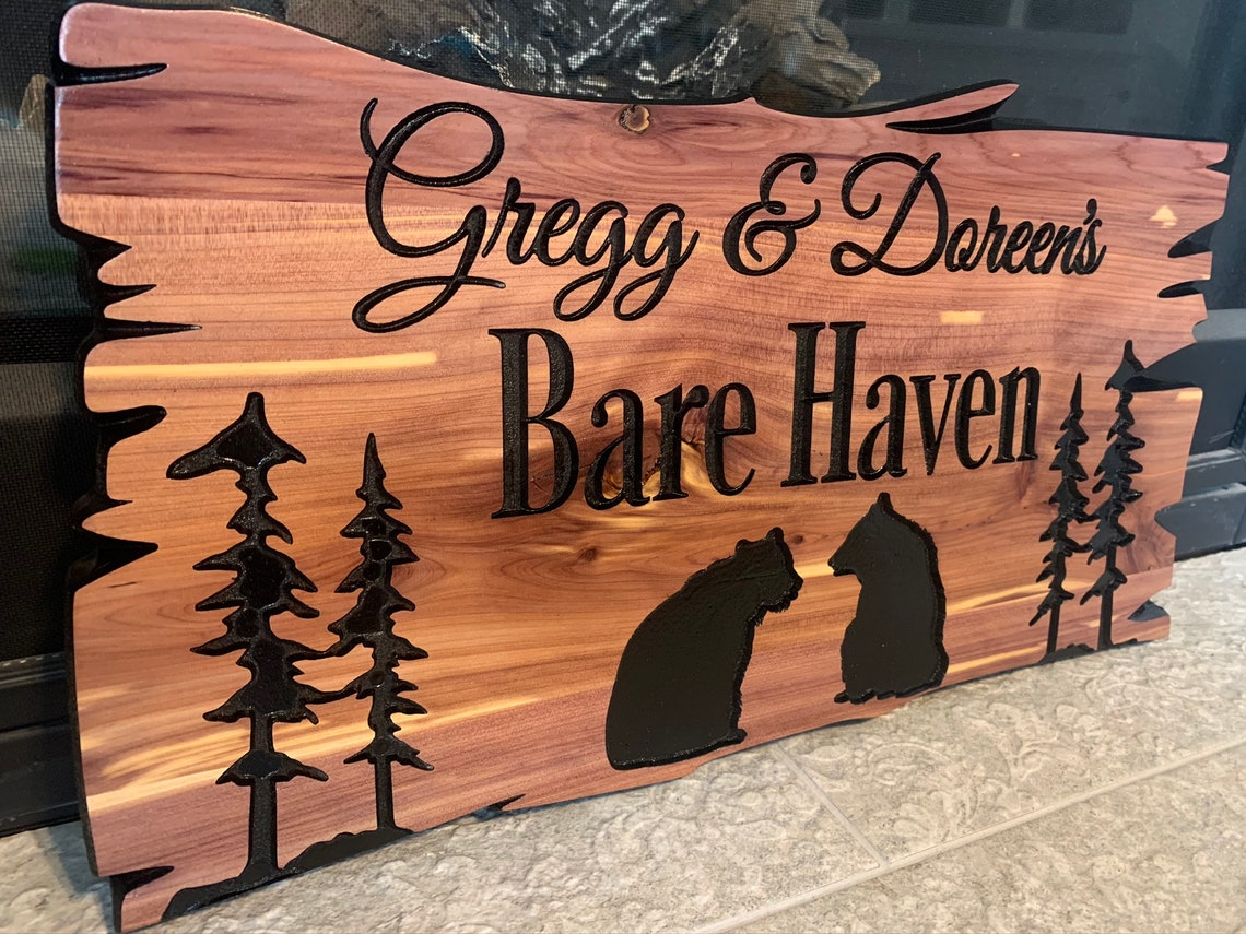 Custom Wood Signs Personalized Engraved Welcome Sign Outdoor Signs Camp ...