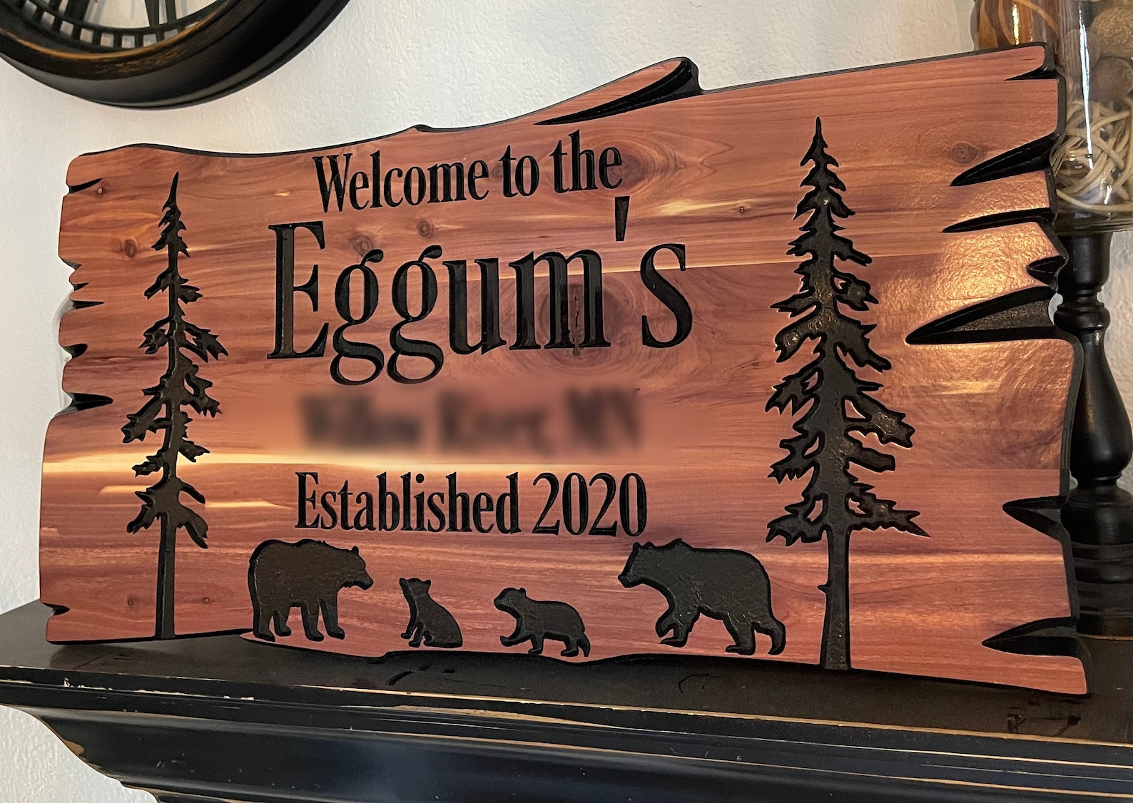 Custom Outdoor Wood Sign Personalized Cabin Camp Decor Welcome Sign ...