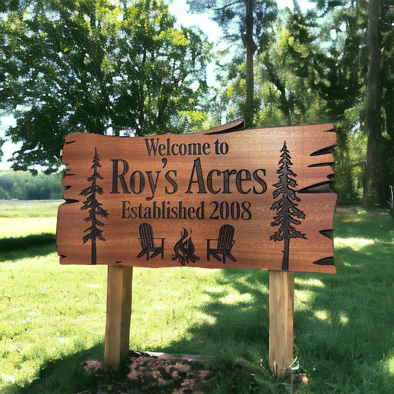 Cedar Address Signs With Post - Etsy