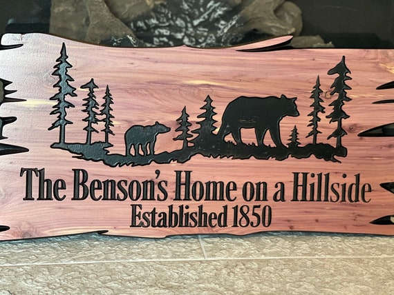 Custom Wood Signs Personalized Engraved Welcome Sign | Etsy