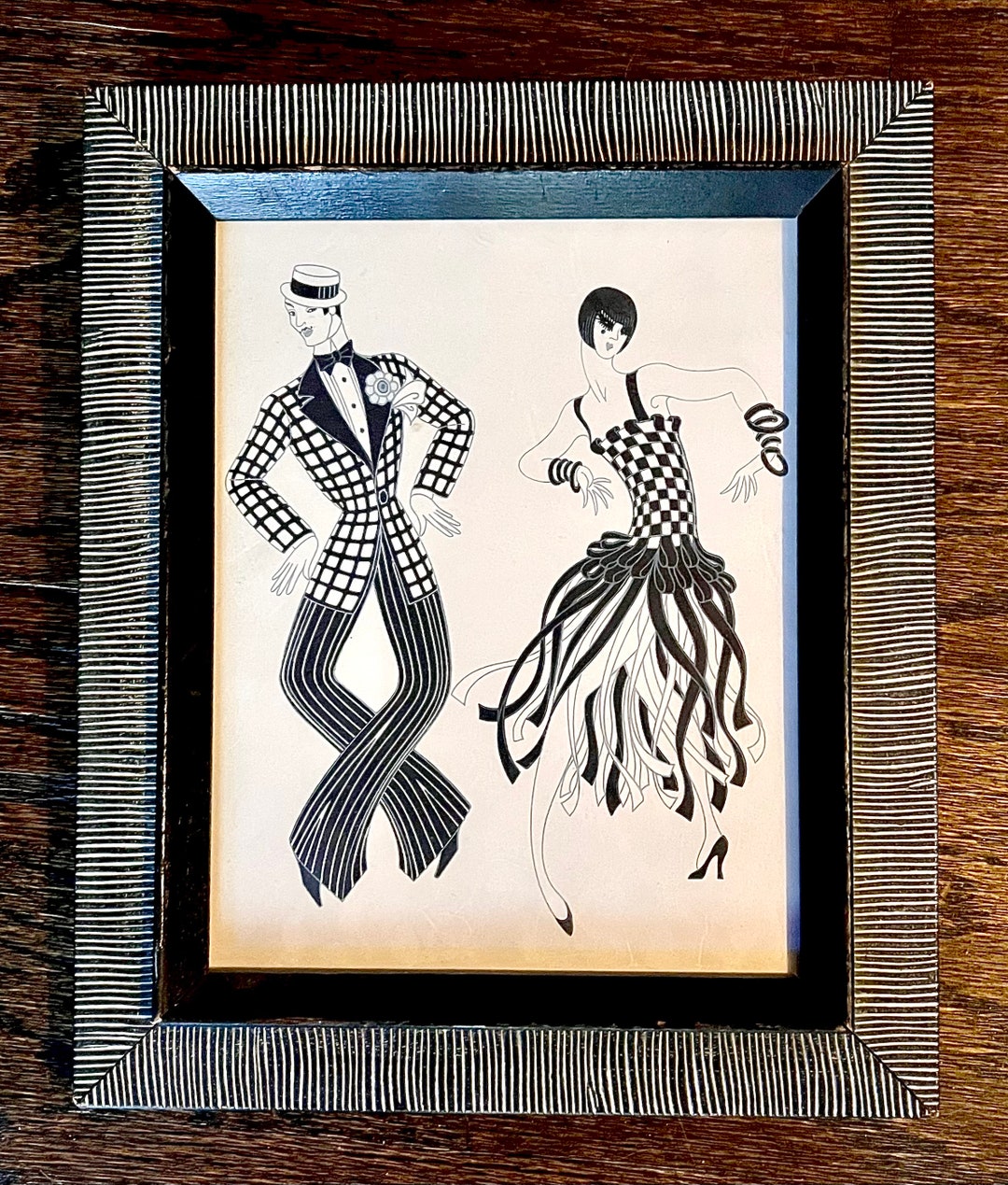 Erte Vintage Art Deco Print of 1920s Golden Age Flappers, in Hand ...