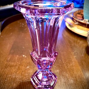 Amazing Vintage Color-changing Purple & Blue Cut Crystal Vase - Etsy