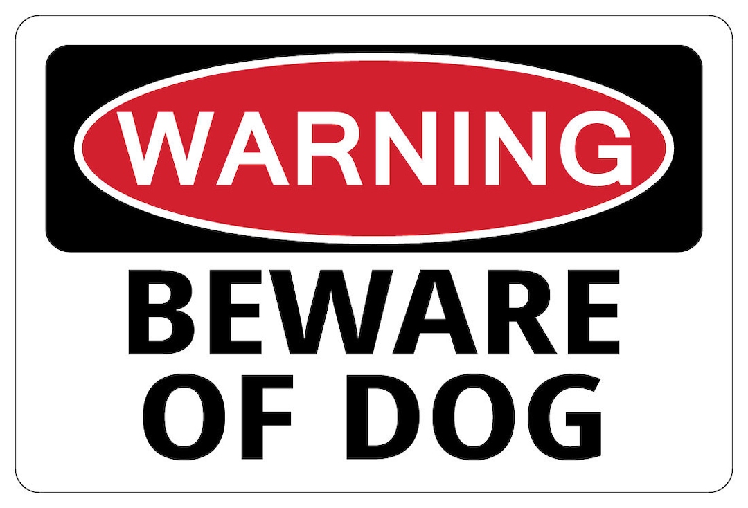 BEWARE OF DOG Warning Funny Novelty Sign - Etsy