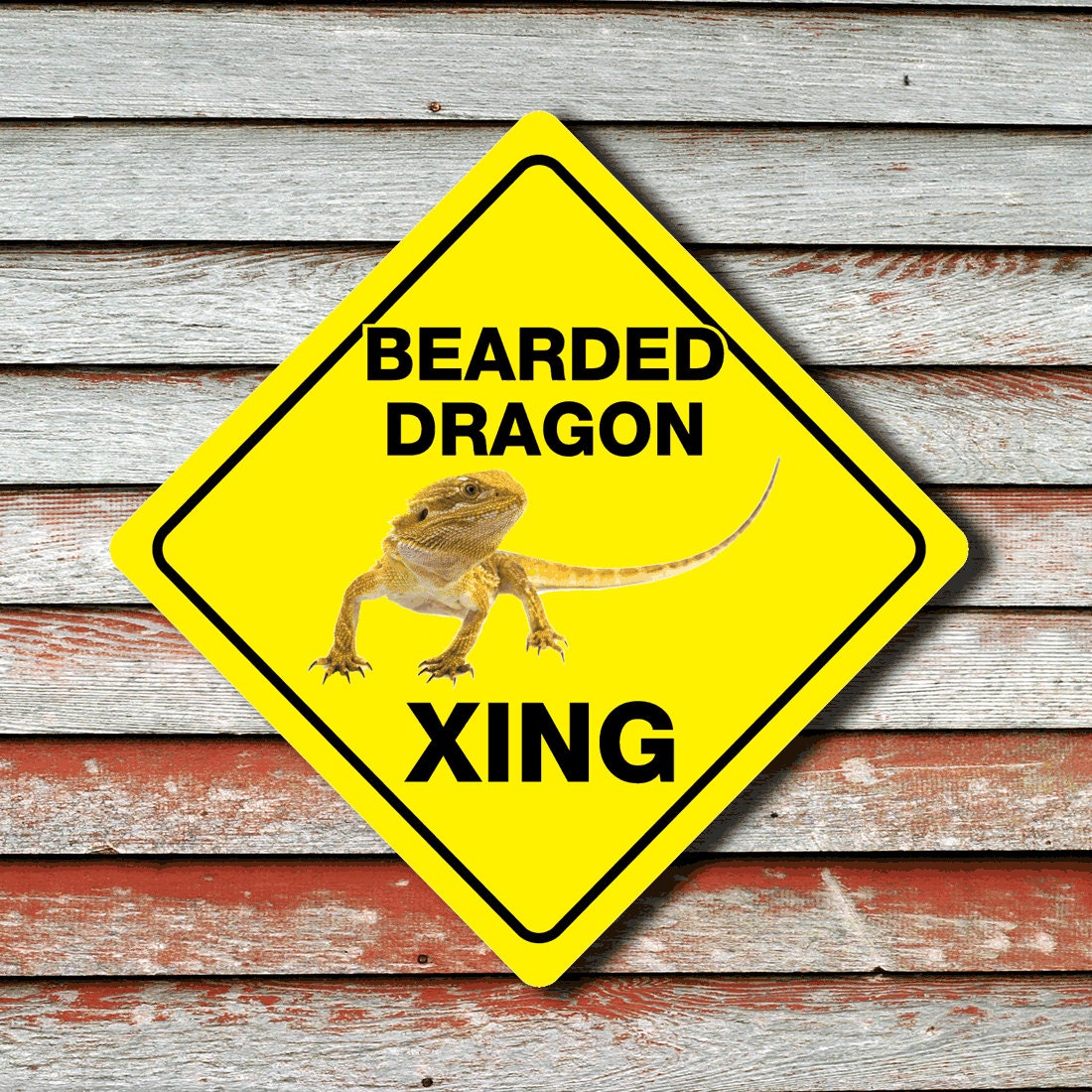 BEARDED DRAGON CROSSING Funny Sign Novelty - Etsy