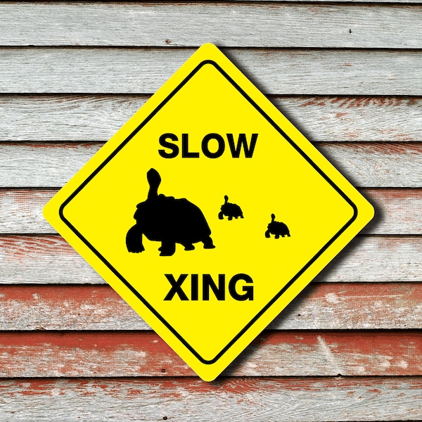Metal Slow Turtle Sign - Etsy