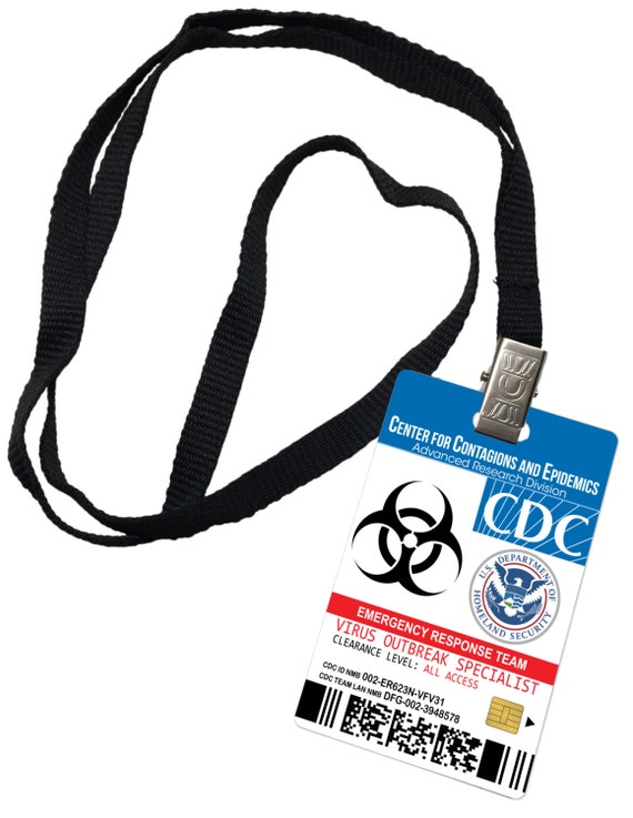 CDC First Response Novelty ID Badge Prop Dead Zombie Costume - Etsy