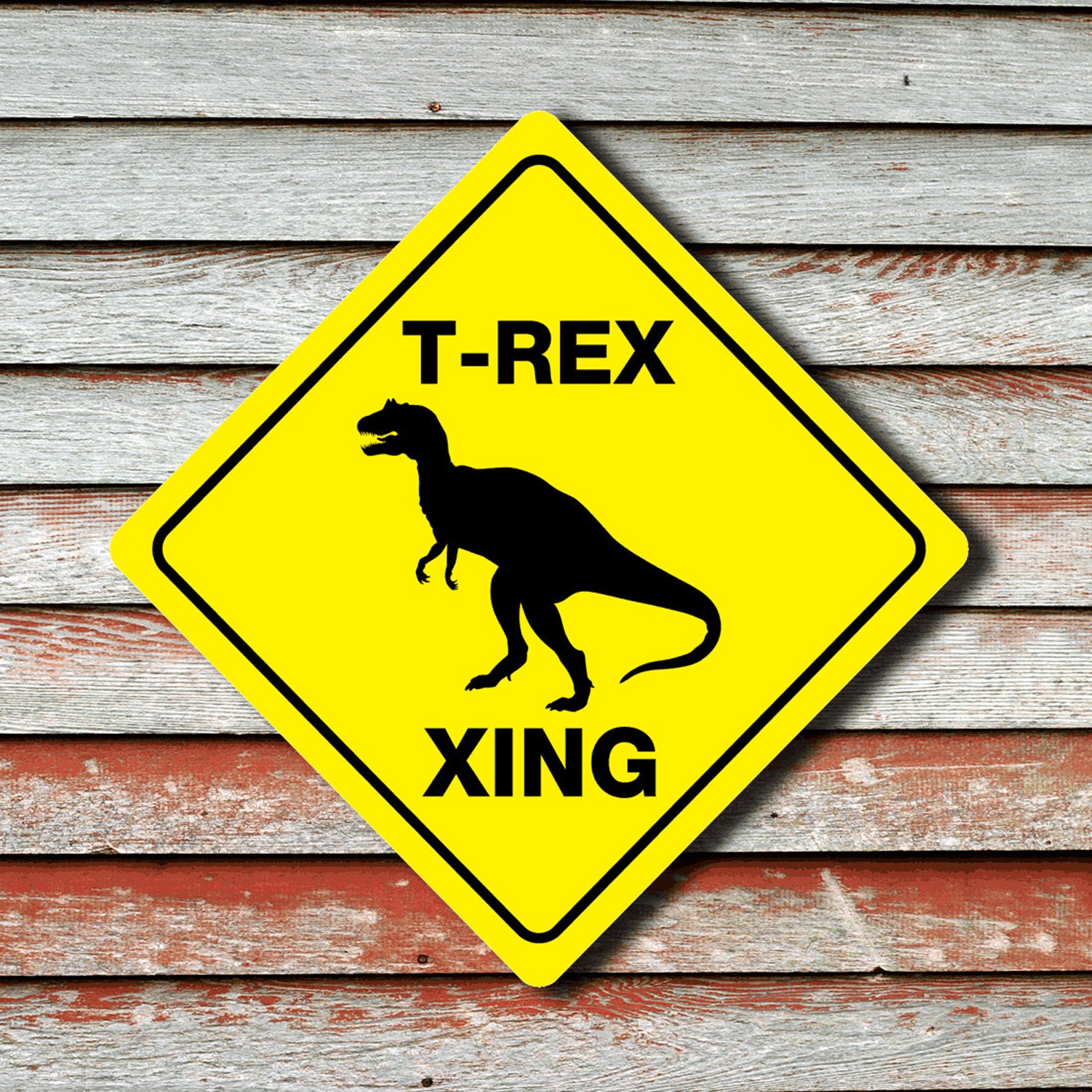 T-REX CROSSING Funny Novelty Xing Sign - Etsy