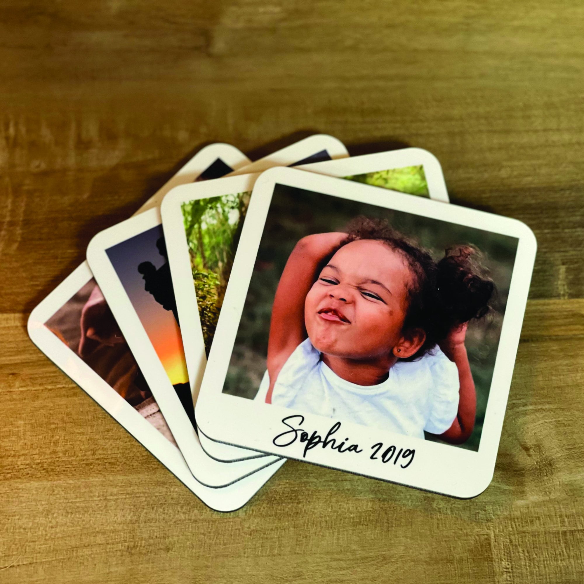 Custom Photo Coasters Personalized Coaster Set Drinkwear - Etsy