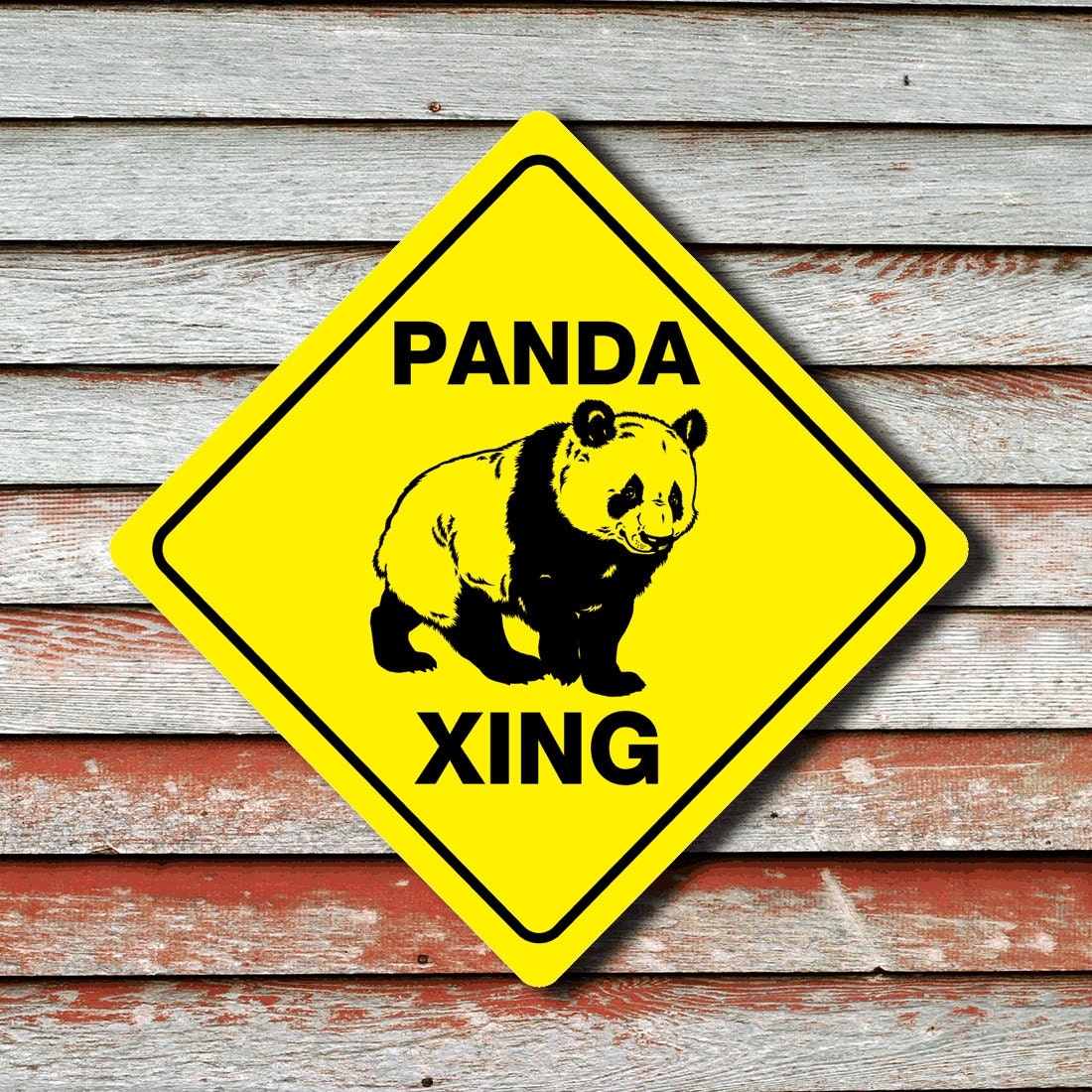 PANDA CROSSING Funny Novelty Xing Sign - Etsy.de