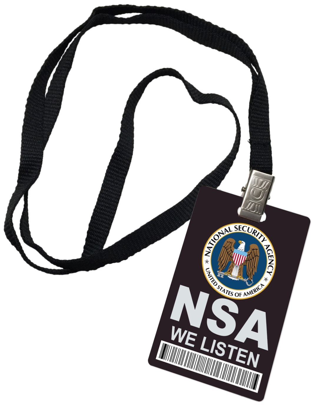 NSA We Listen Novelty ID Badge Prop Costume - Etsy