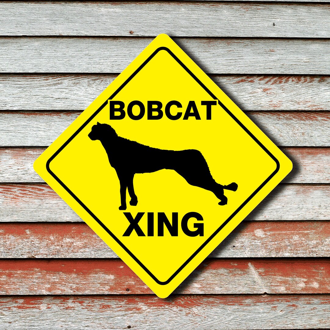 BOBCAT CROSSING Funny Novelty Sign - Etsy