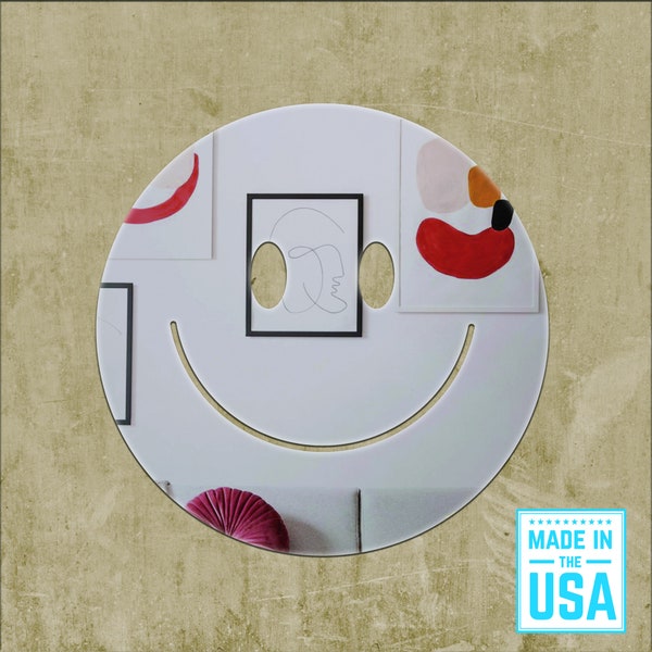 Smiley Face Mirror - Etsy
