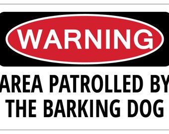 Barking dog sign | Etsy