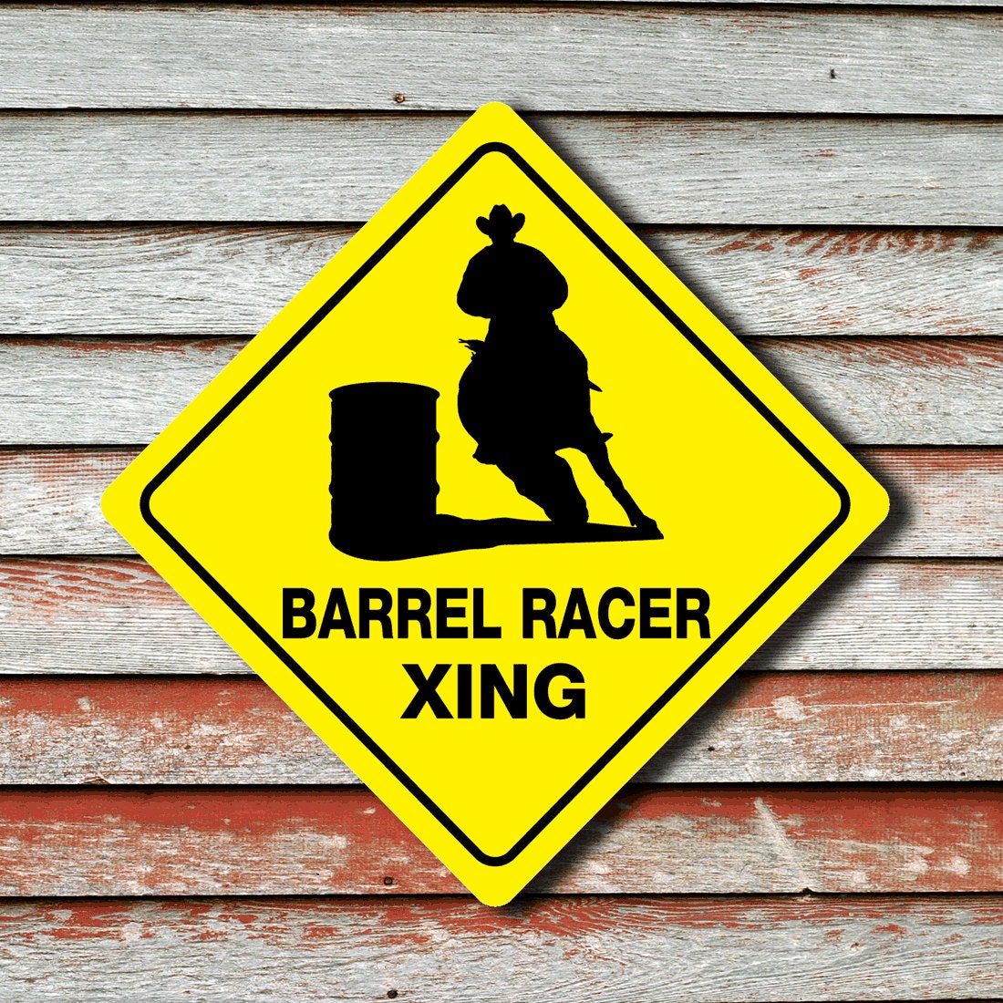 BARREL RACER CROSSING Funny Novelty Crossing Sign | Etsy