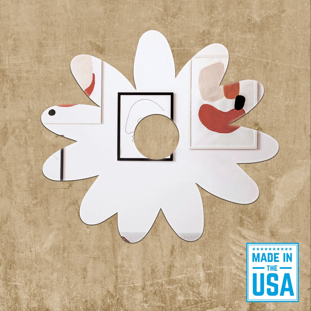 Daisy Flower Shaped Mirror | Safe for Nursery or Kid’s’ Room or ...