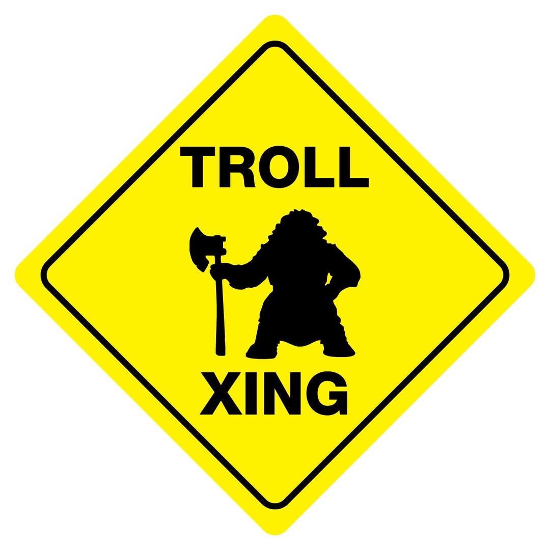 Troll Xing 2 Fantasy Mythology Funny Novelty Crossing Sign - Etsy
