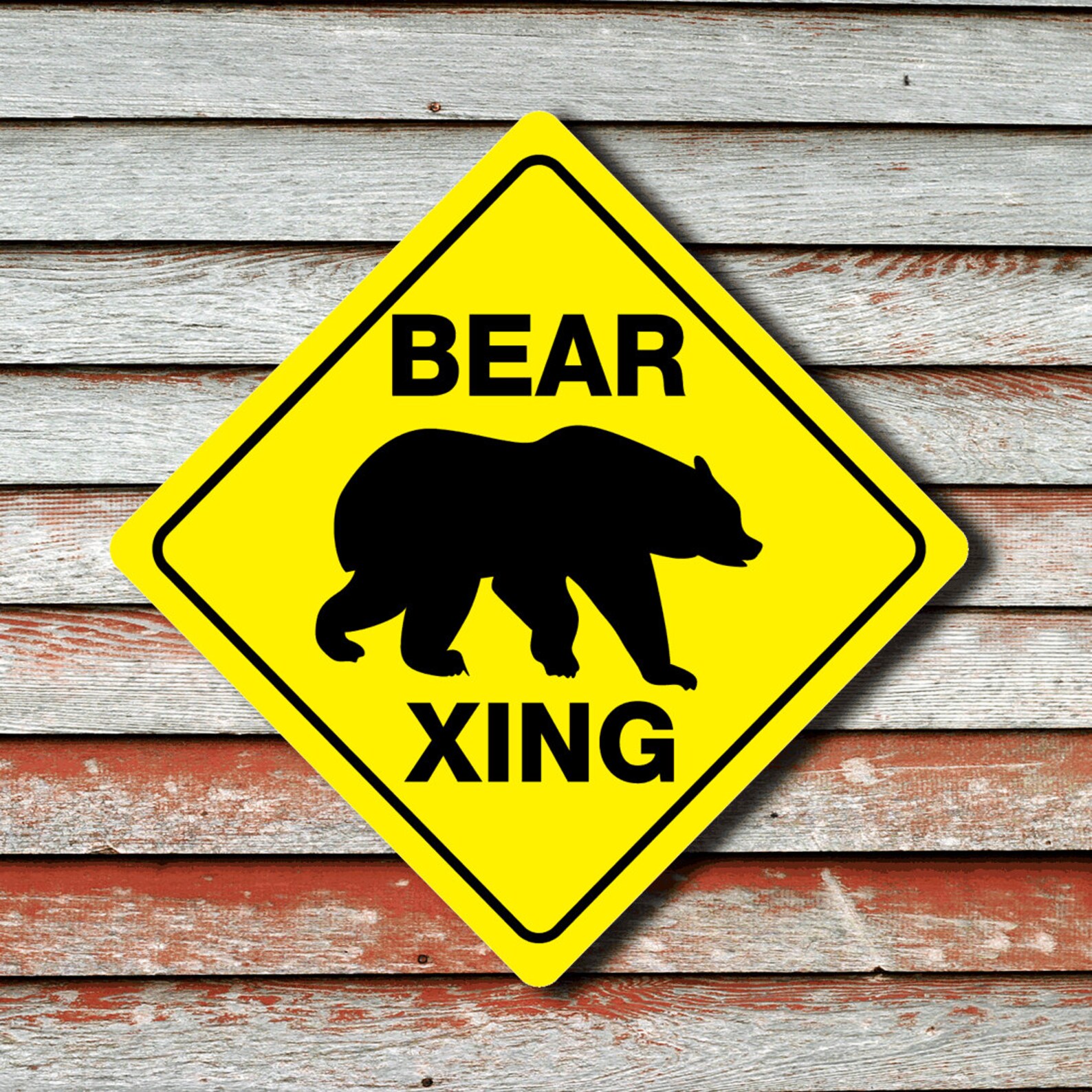 BEAR CROSSING Funny Sign Novelty - Etsy