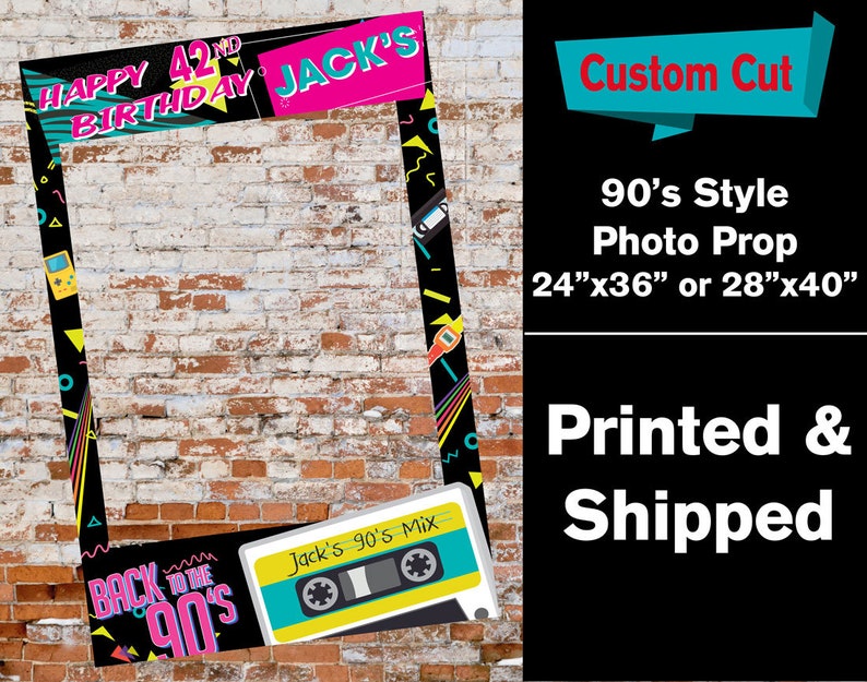 90's Style Instagram Style Photo Frame Selfie Photo Booth Prop Birthday ...