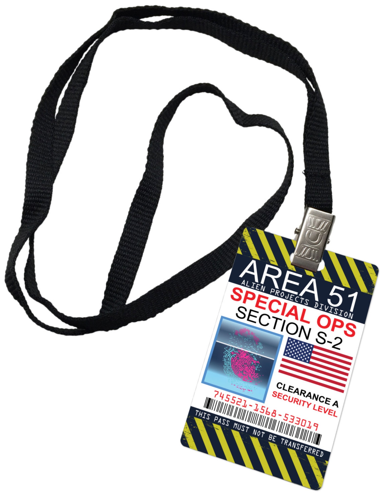 Area 51 Novelty ID Badge Prop Costume Finger Print - Etsy