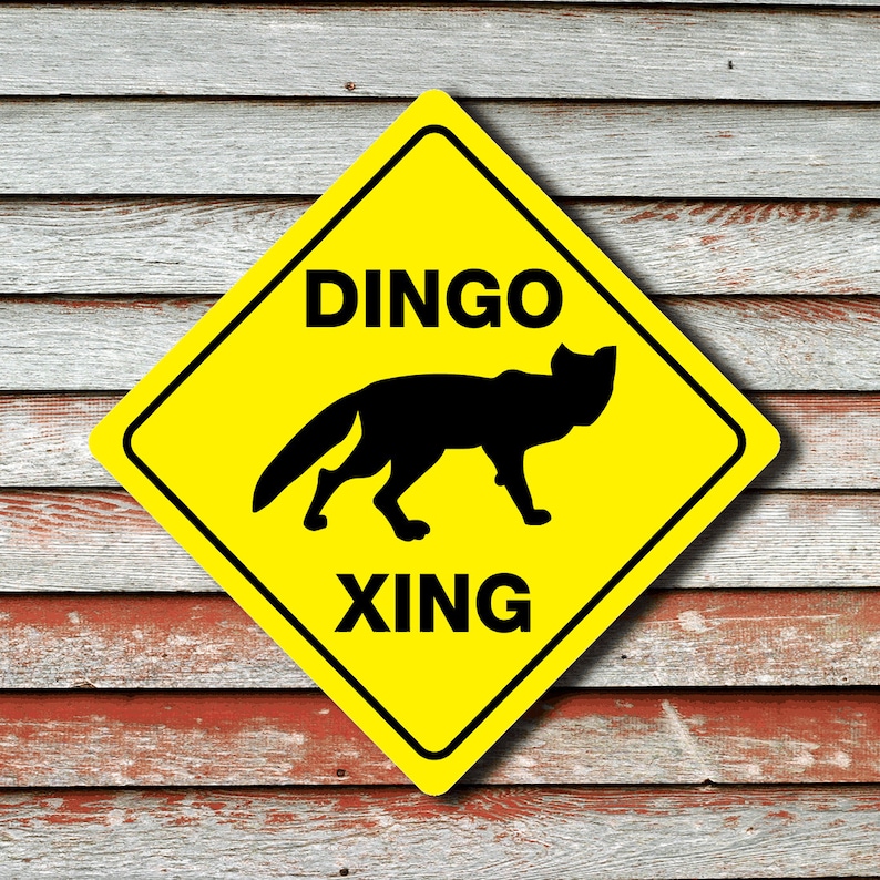DINGO CROSSING Funny Novelty Sign - Etsy UK