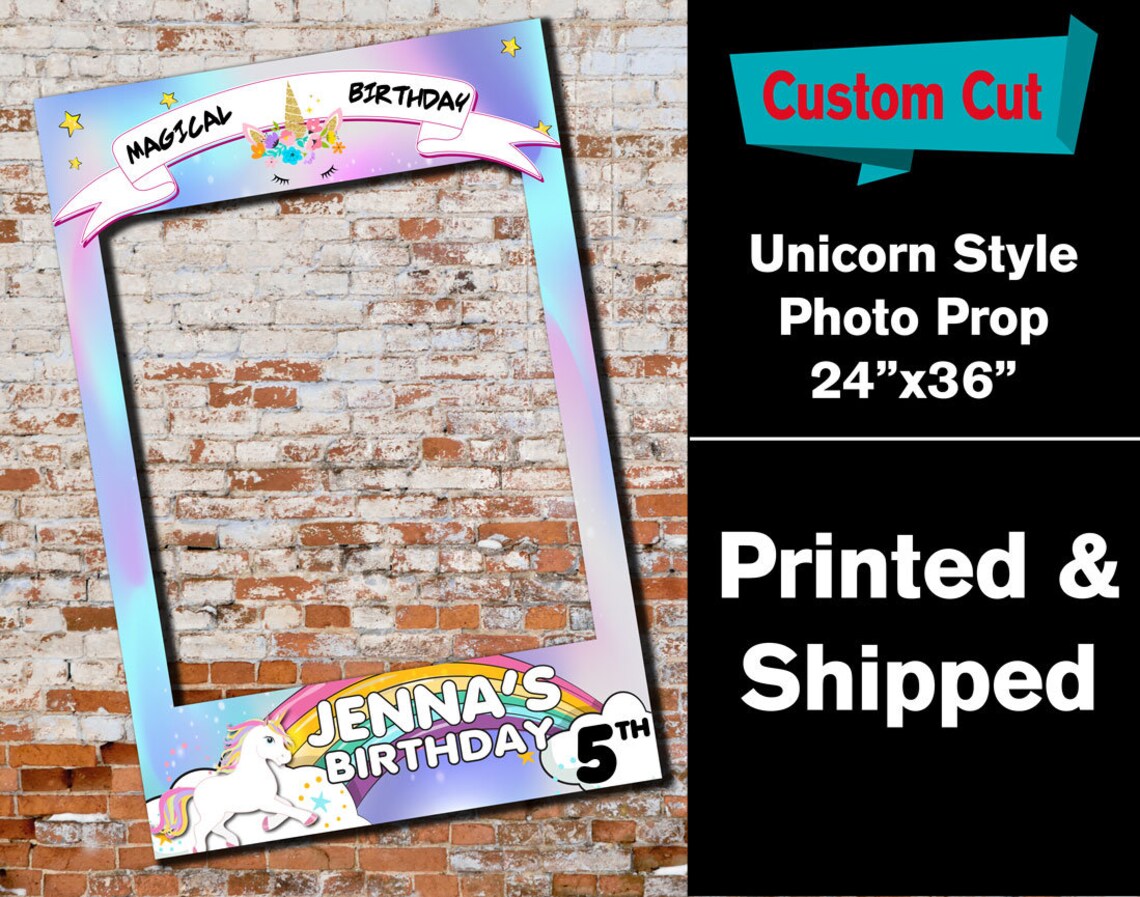 Instagram Style Magical Unicorn Photo Frame Cut Out Fully - Etsy