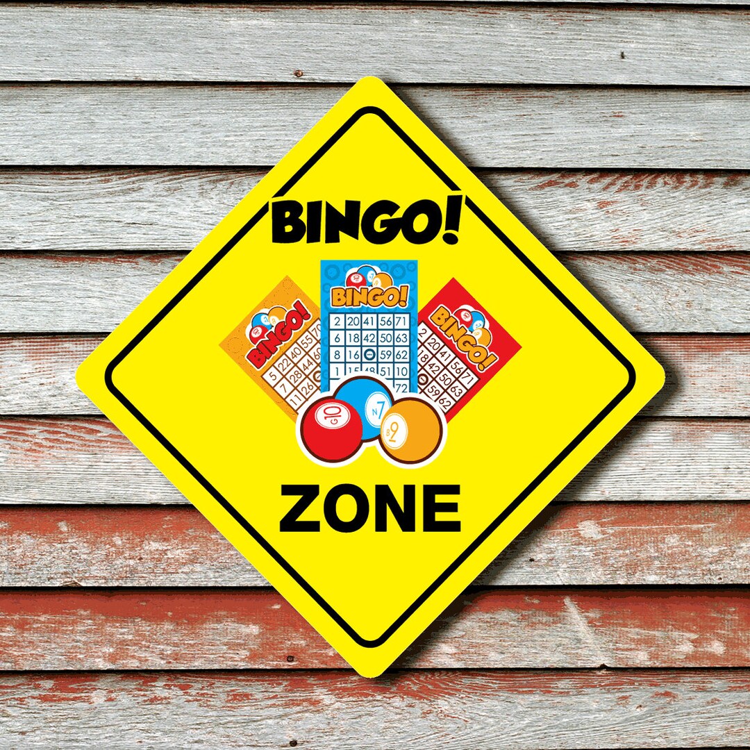 BINGO ZONE Funny Novelty Crossing Sign - Etsy