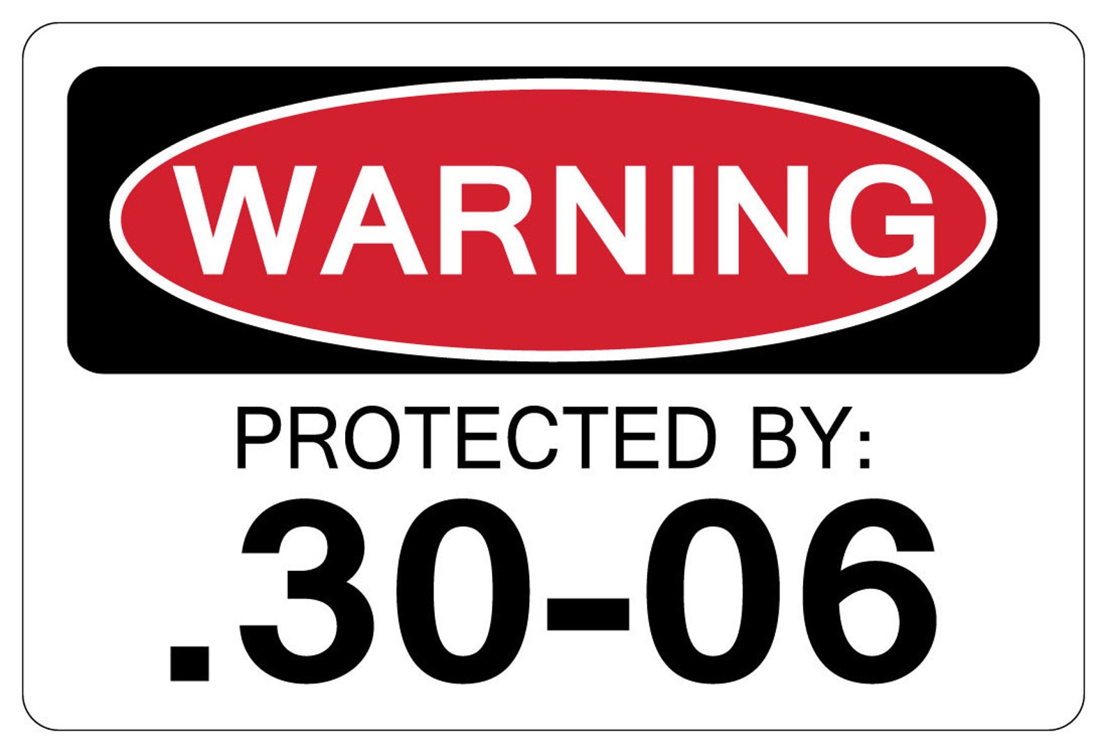 PROTECTED BY .30-06 Gun Rifle Warning Funny Novelty Sign Gift - Etsy