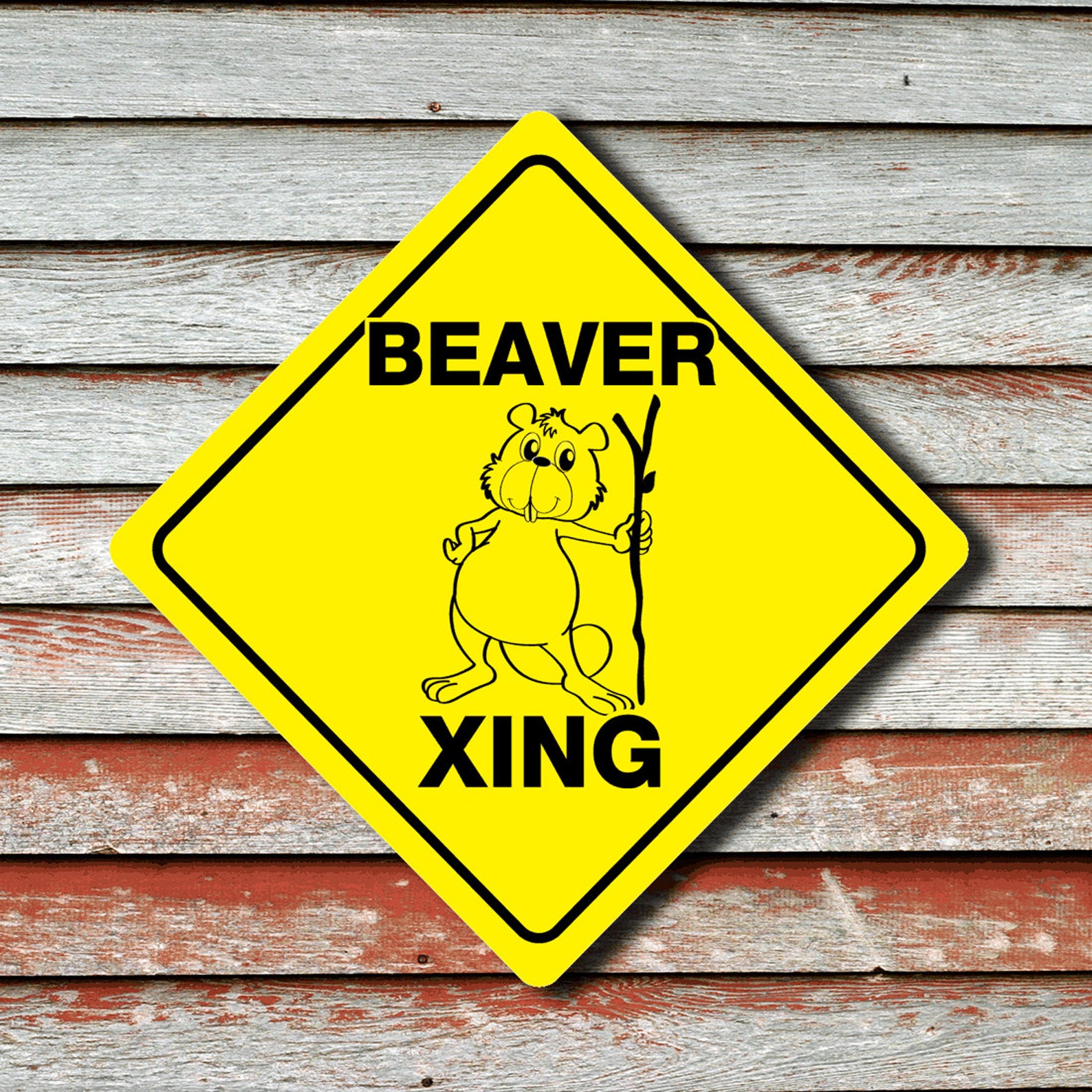 BEAVER CROSSING Funny Novelty Sign - Etsy