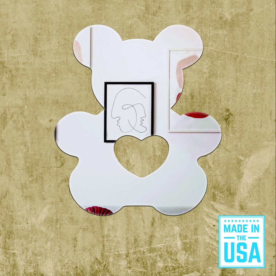 Teddy Bear Shaped Mirror | Safe Mirror Ideal for Nursery or Kid’s’ Room ...