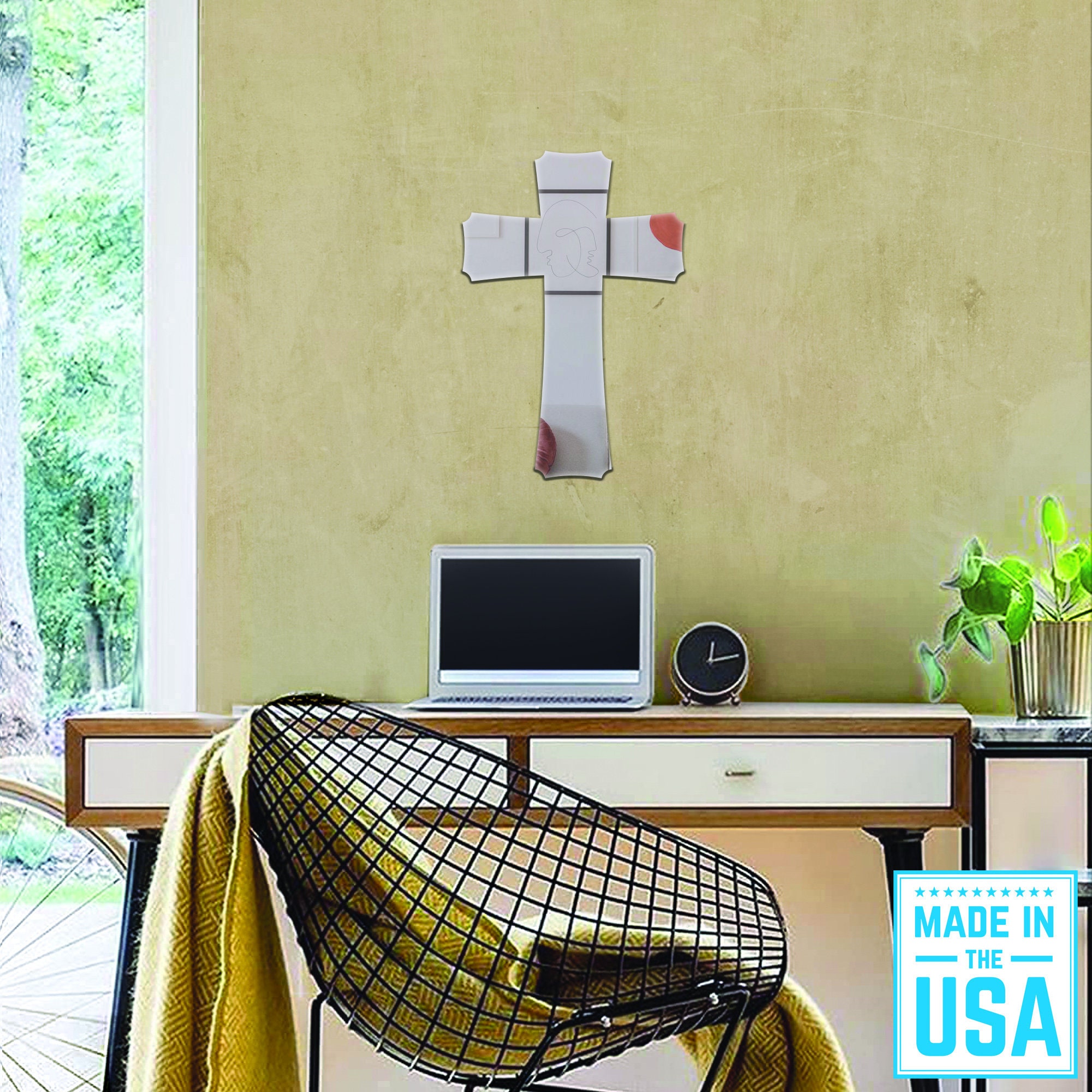 Cross Shaped Mirror Safe Mirror Ideal for Nursery or Kids - Etsy