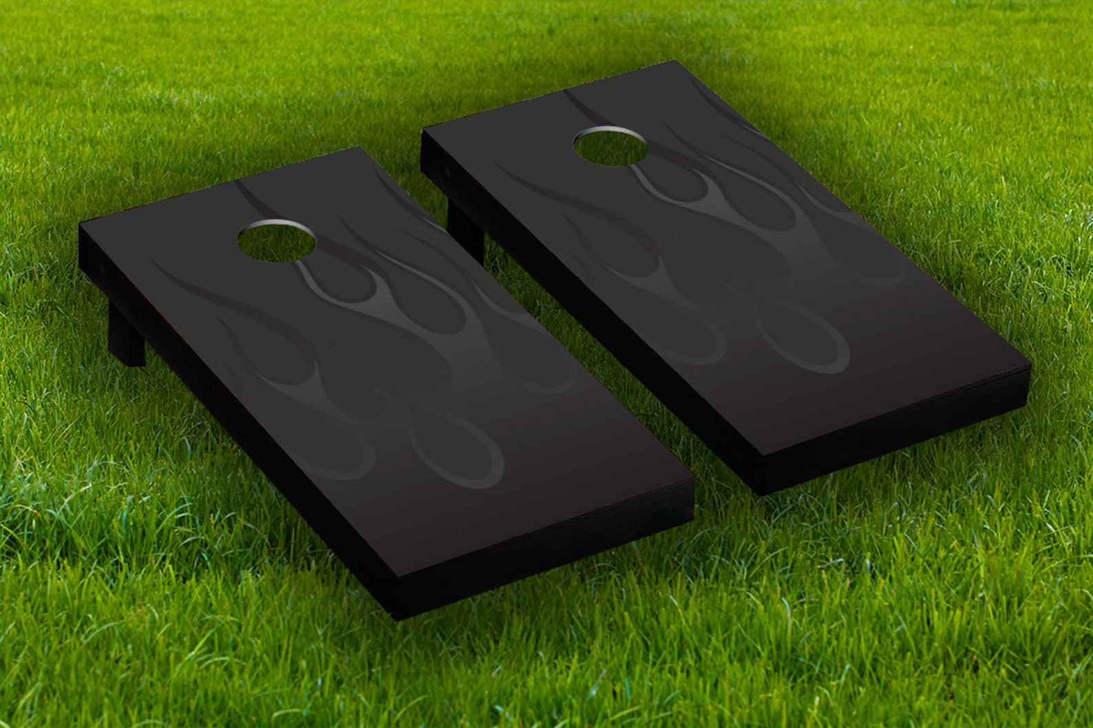 Ghost Flames Cornhole Board Wraps Laminated Sticker Set Skin - Etsy