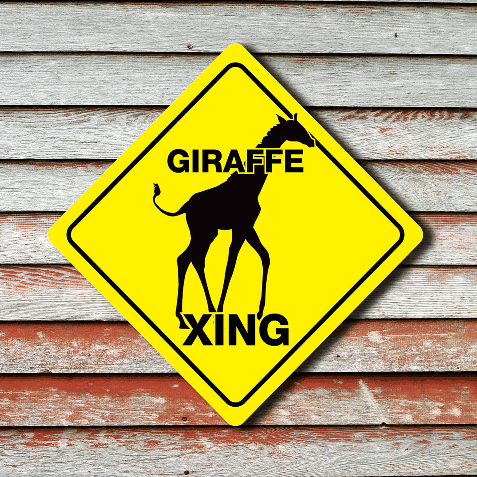 GIRAFFE CROSSING Funny Novelty Crossing Sign - Etsy UK