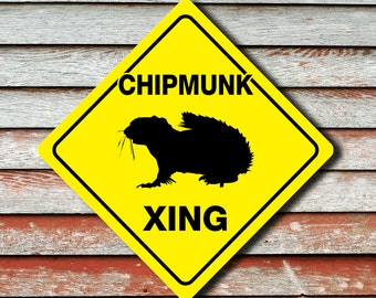 Chipmunk Crossing Sign - Etsy