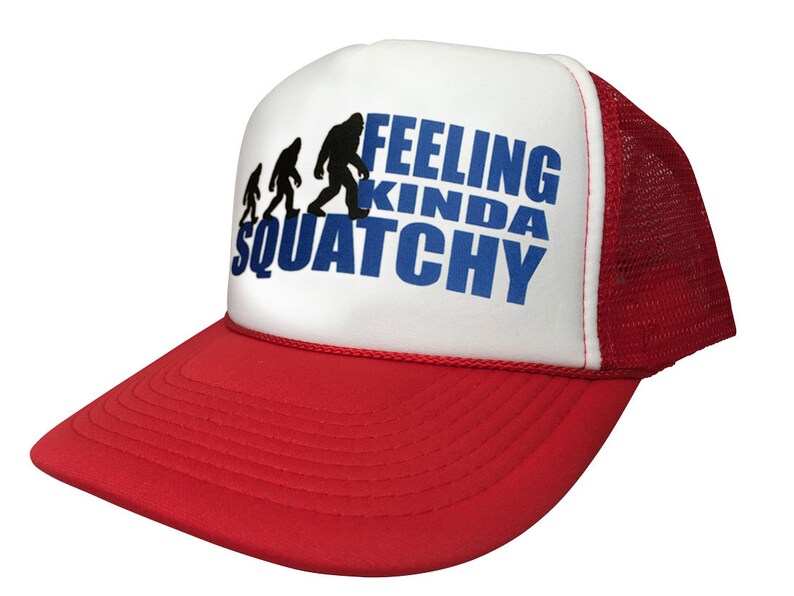 Feeling Kinda Squatchy Trucker Hat Funny Figfoot Mesh Cap | Etsy