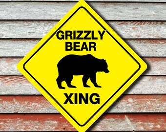 Bear Crossing Sign | Etsy