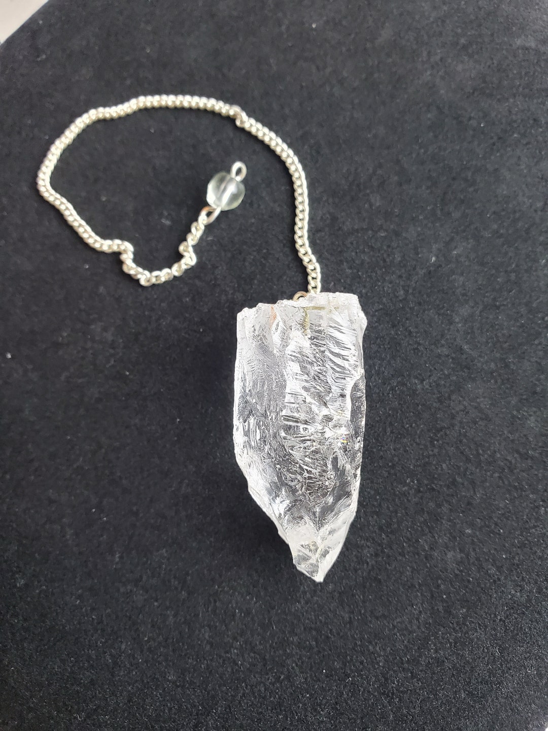 Raw Clear Quartz Crystal Pendulum - Etsy