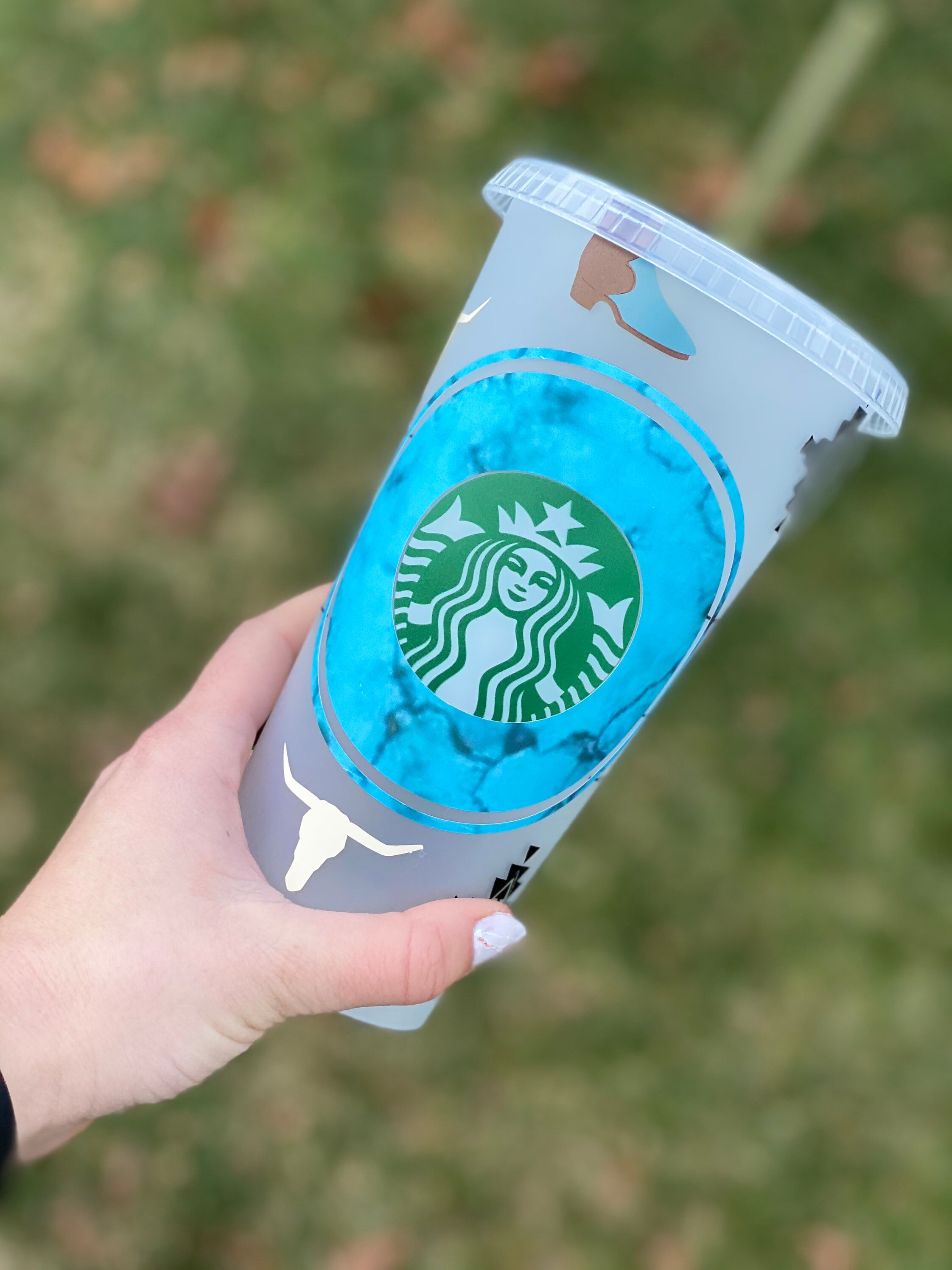 Western Starbucks Cup Longhorn Starbucks Cup Cowgirl Boot | Etsy