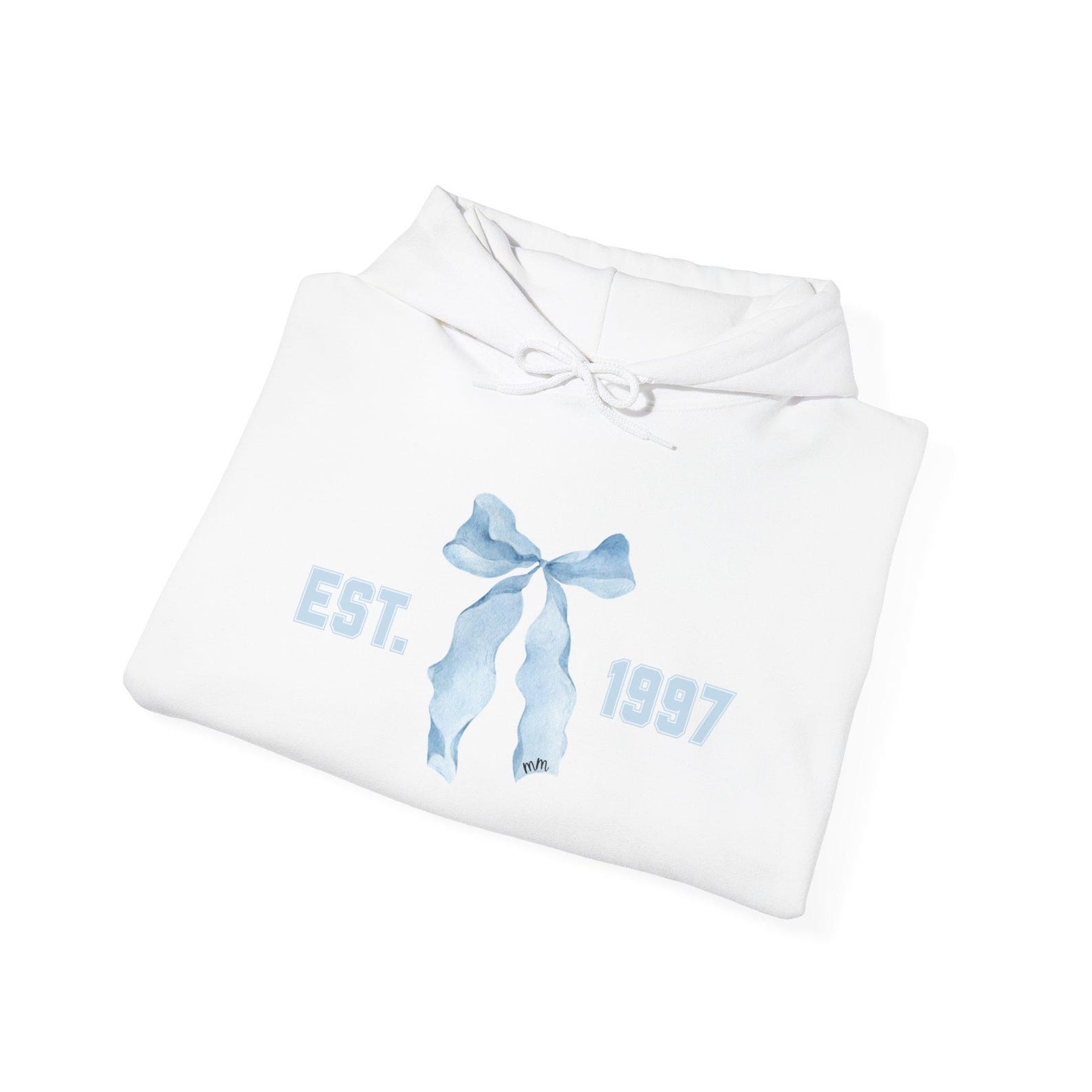 Megan Moroney Inspired Hoodie, Blue Bow Sweatshirt, Am I Okay Est 1997 ...