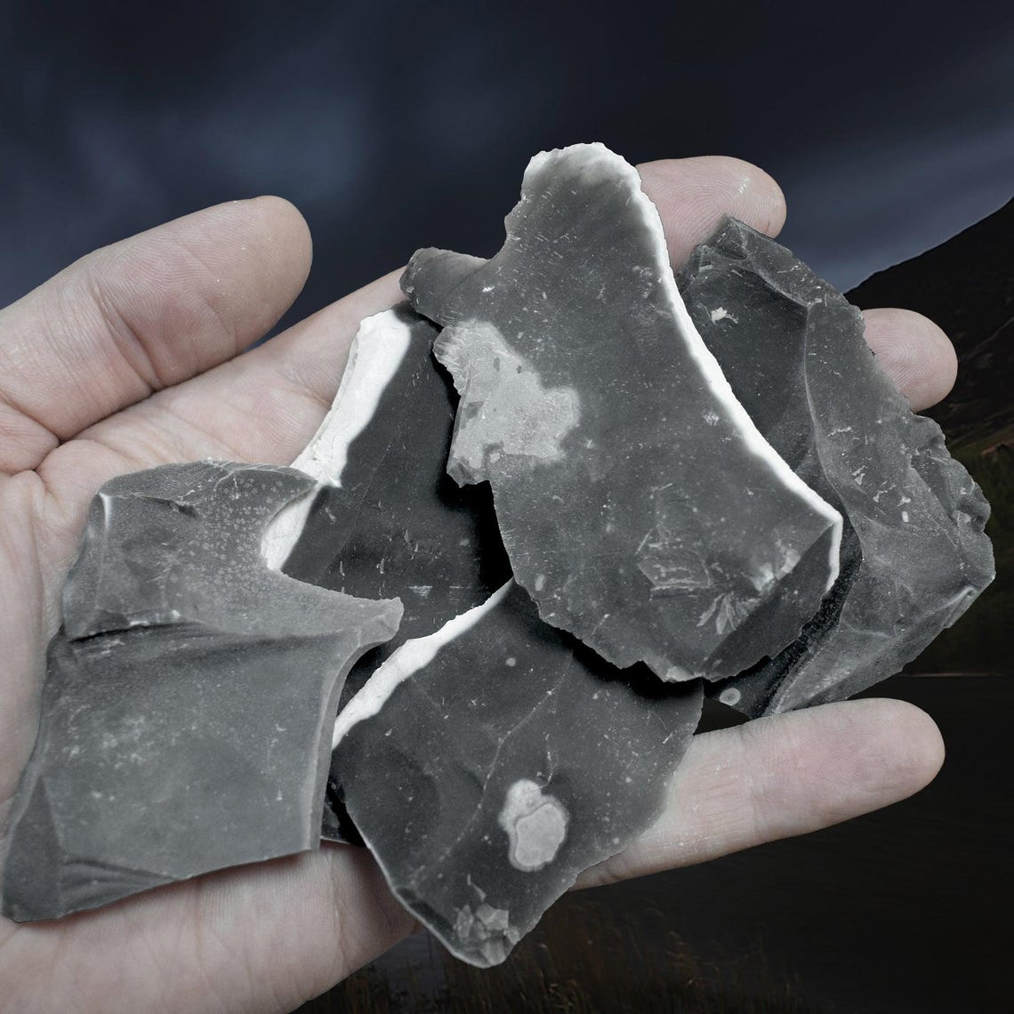 Hand-knapped UK Medium Flint Stone Flake for Camping and Reenactment - Etsy
