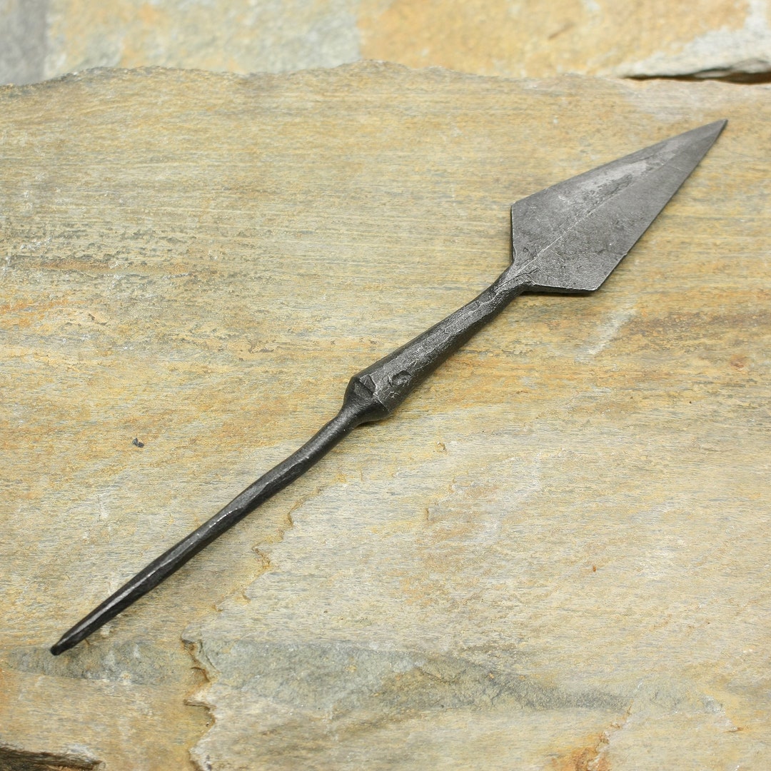 Hand-forged Iron Arrowhead With Tang - Etsy