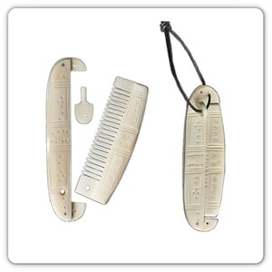 Intricately Decorated Viking Bone Comb: Handcrafted Historical Grooming ...
