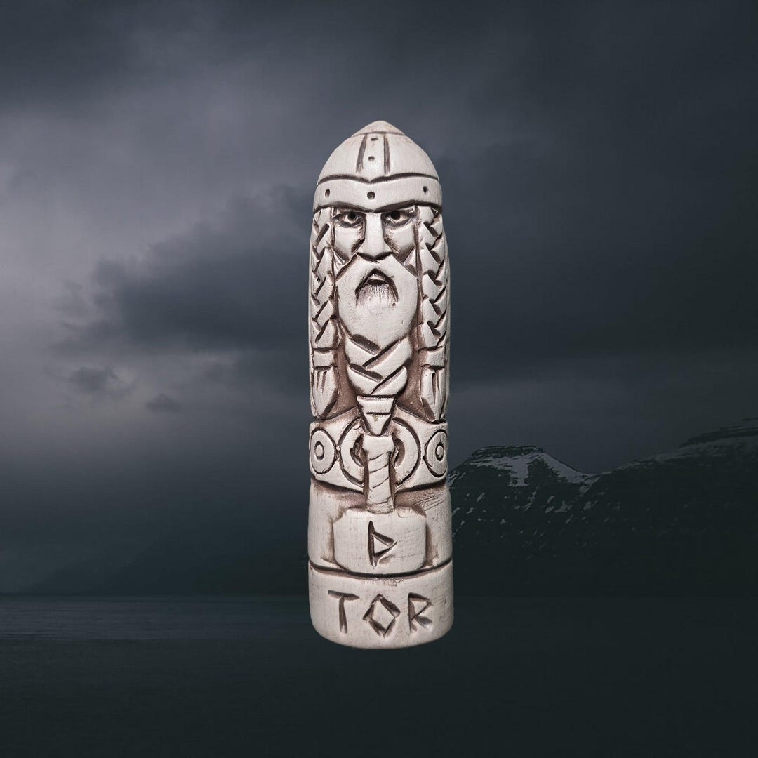 Statuette of the Norse God Thor in Hand-crafted Clay - Etsy
