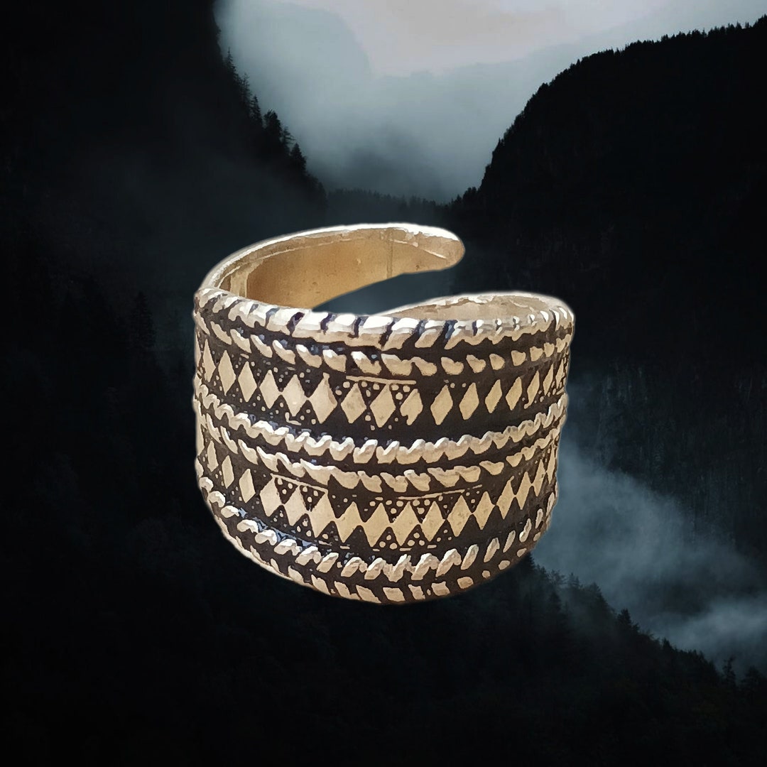 Decorated Bronze Replica Viking Ring - Etsy