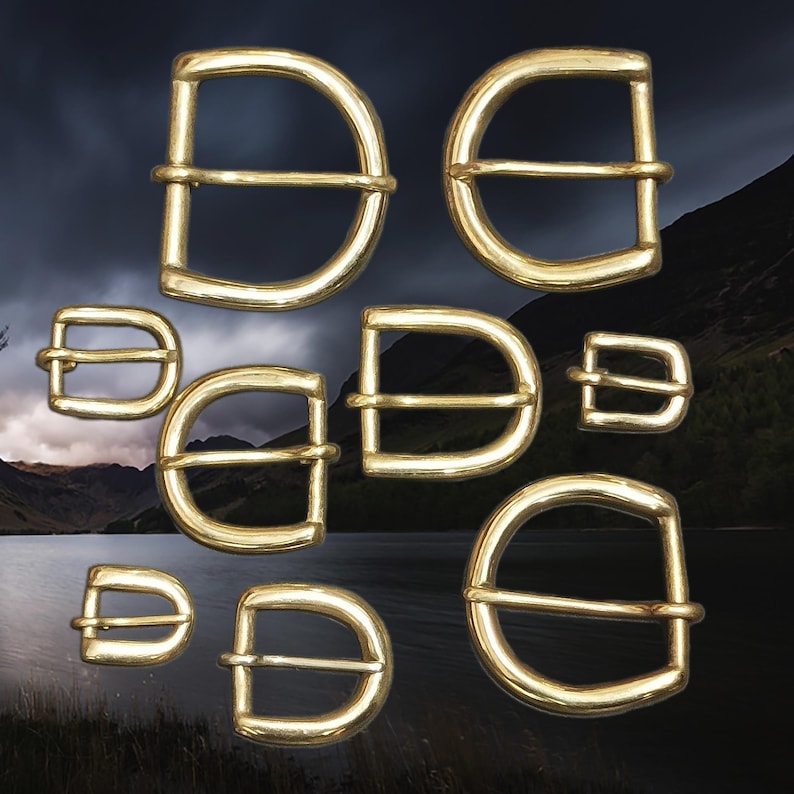 Authentic Solid Brass D-buckle for Medieval Reenactment, Viking, and ...