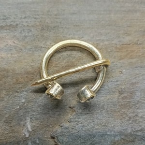 Viking-inspired Brass Fibula: Versatile Cloak Pin, Penannular Brooch ...