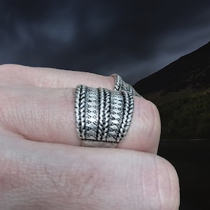 Decorated Silver Replica Viking Ring - Etsy