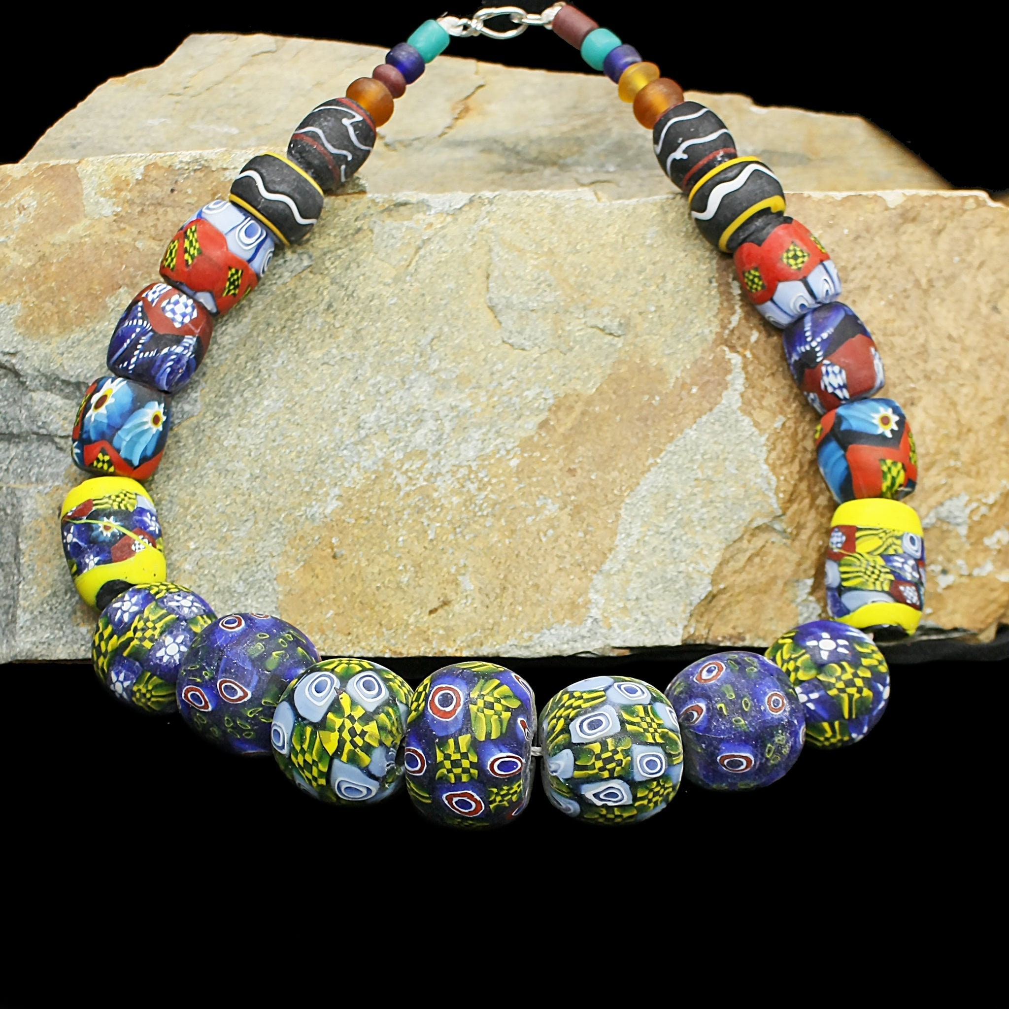 Large Glass Bead Viking Necklace - Etsy UK